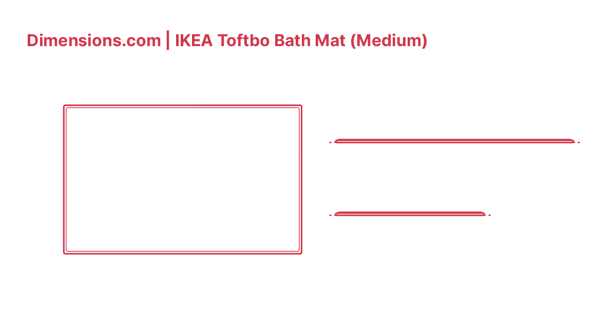 IKEA Toftbo Bath Mat (Medium) Dimensions & Drawings | Dimensions.com