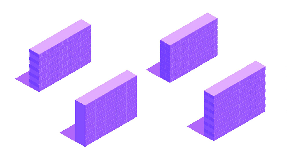 Brick Bonds Dimensions & Drawings | Dimensions.com