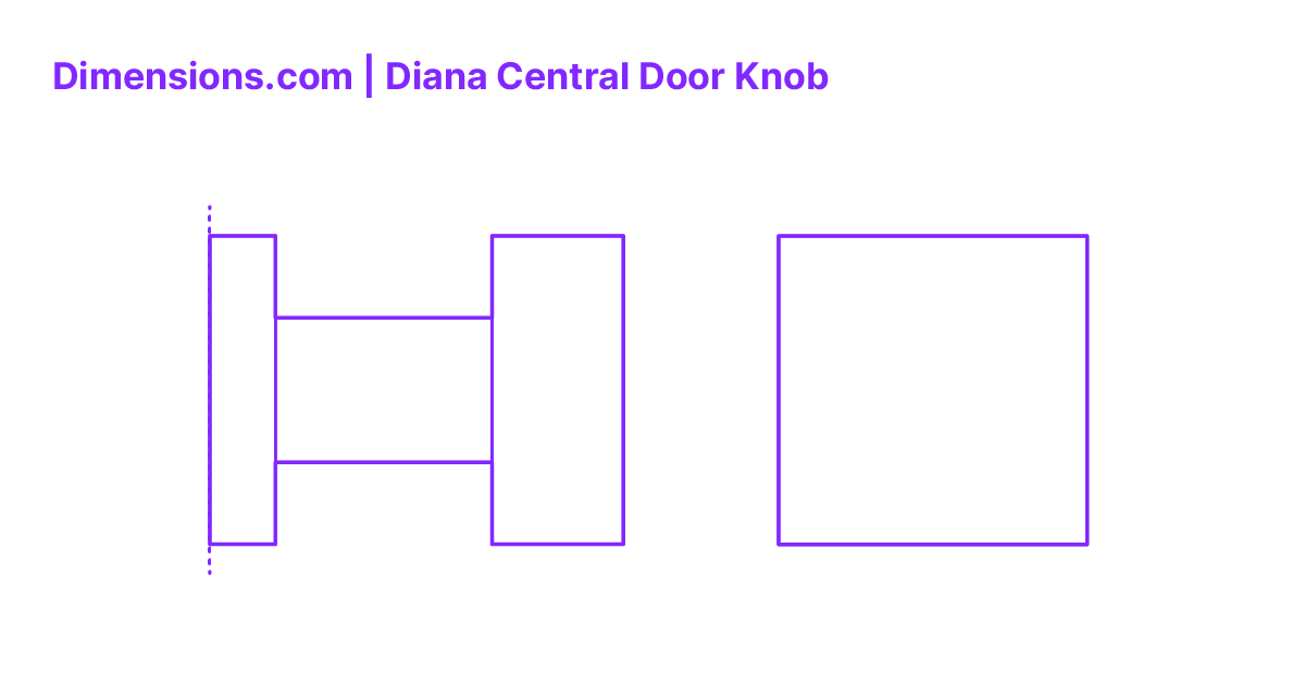 Diana Central Door Knob Dimensions & Drawings | Dimensions.com