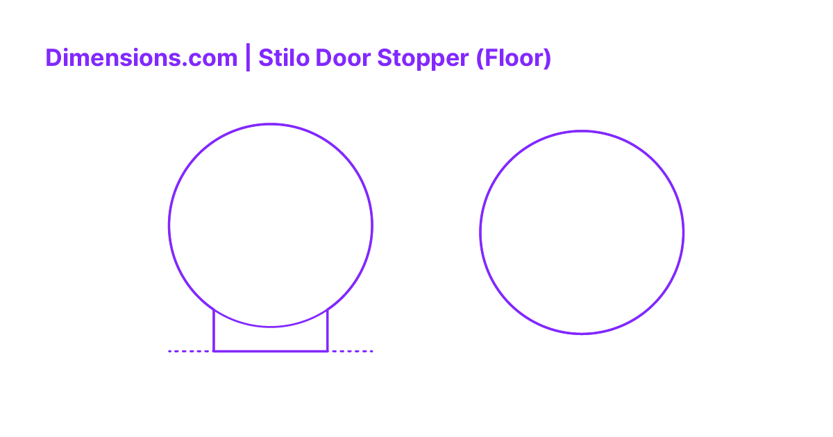 Stilo Door Stopper (Floor) Dimensions & Drawings | Dimensions.com
