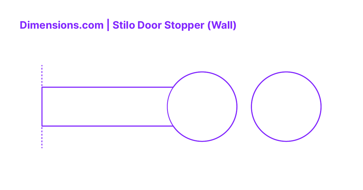 Stilo Door Stopper (Wall) Dimensions & Drawings | Dimensions.com