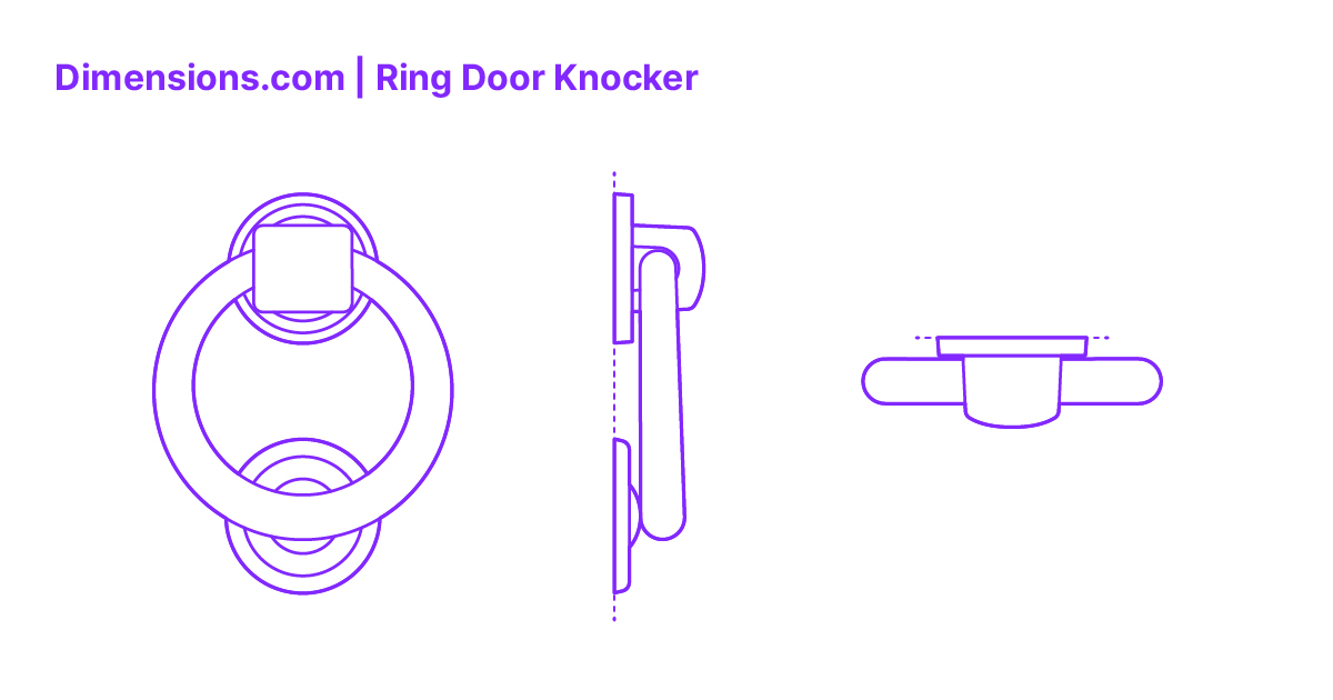Ring Door Knocker Dimensions & Drawings | Dimensions.com