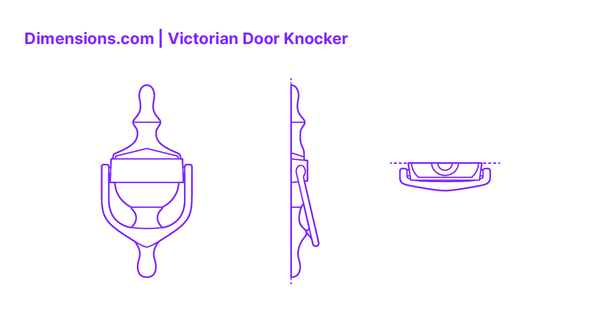Victorian Door Knocker Dimensions & Drawings | Dimensions.com
