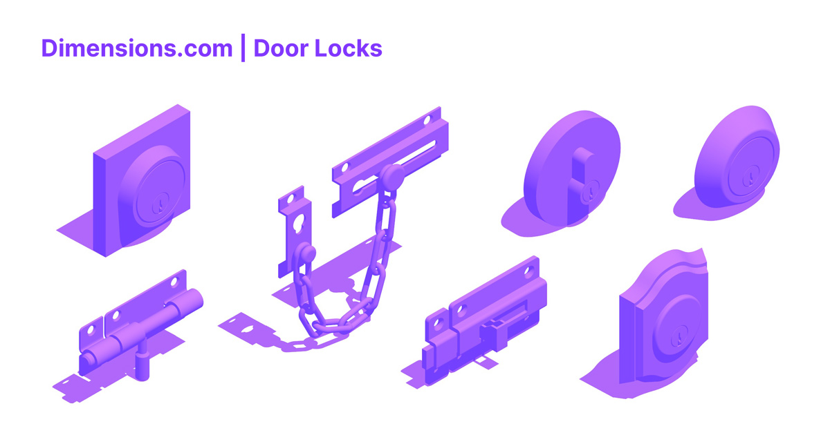 Door Locks Dimensions & Drawings | Dimensions.com