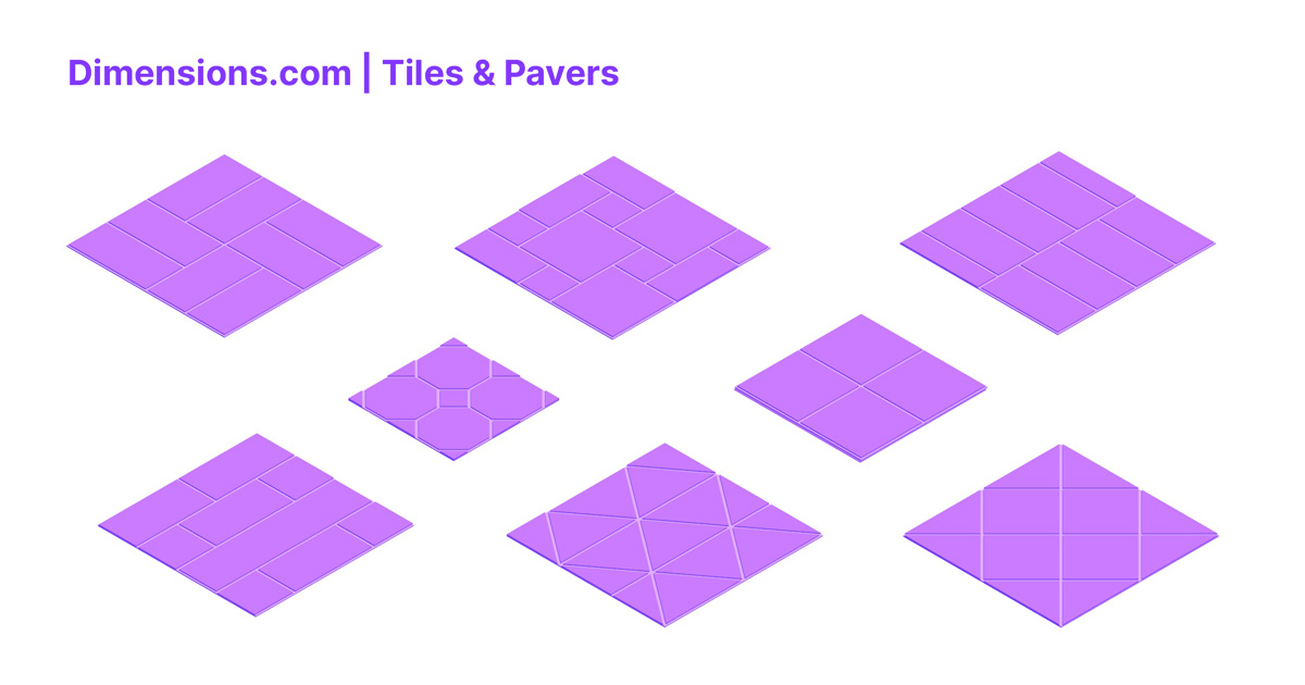 Tiles & Pavers Dimensions & Drawings | Dimensions.com