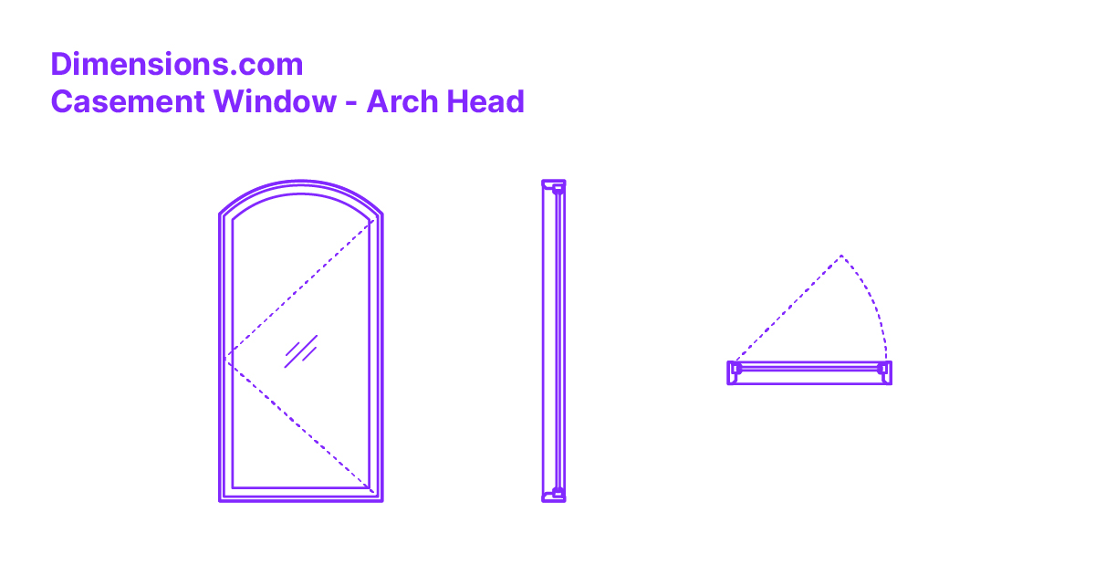 Casement Window - Arch Head Dimensions & Drawings | Dimensions.com