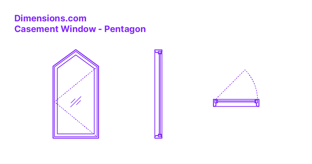 Casement Window - Pentagon Dimensions & Drawings | Dimensions.com
