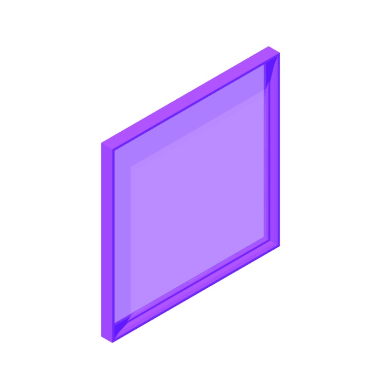 Jalousie Window - 1 Panel, Thin Slats Dimensions & Drawings ...