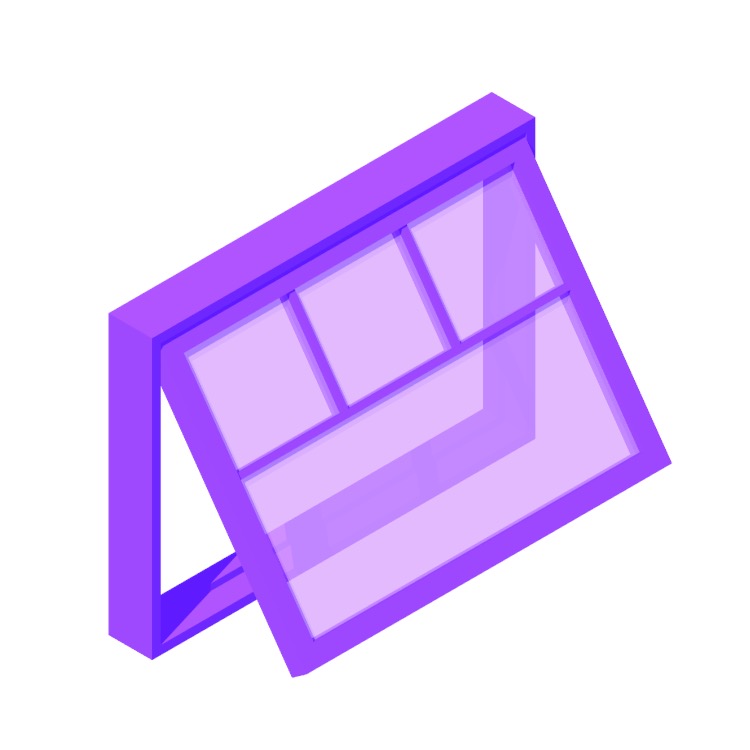 Awning Window - Cross Grille Dimensions & Drawings | Dimensions.com