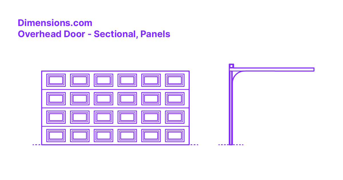 Overhead Door - Sectional, Panels Dimensions & Drawings | Dimensions.com