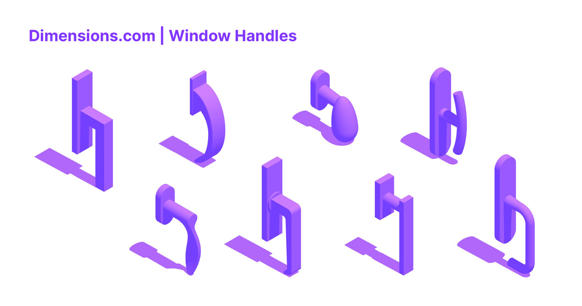 Window Handles Dimensions & Drawings | Dimensions.com