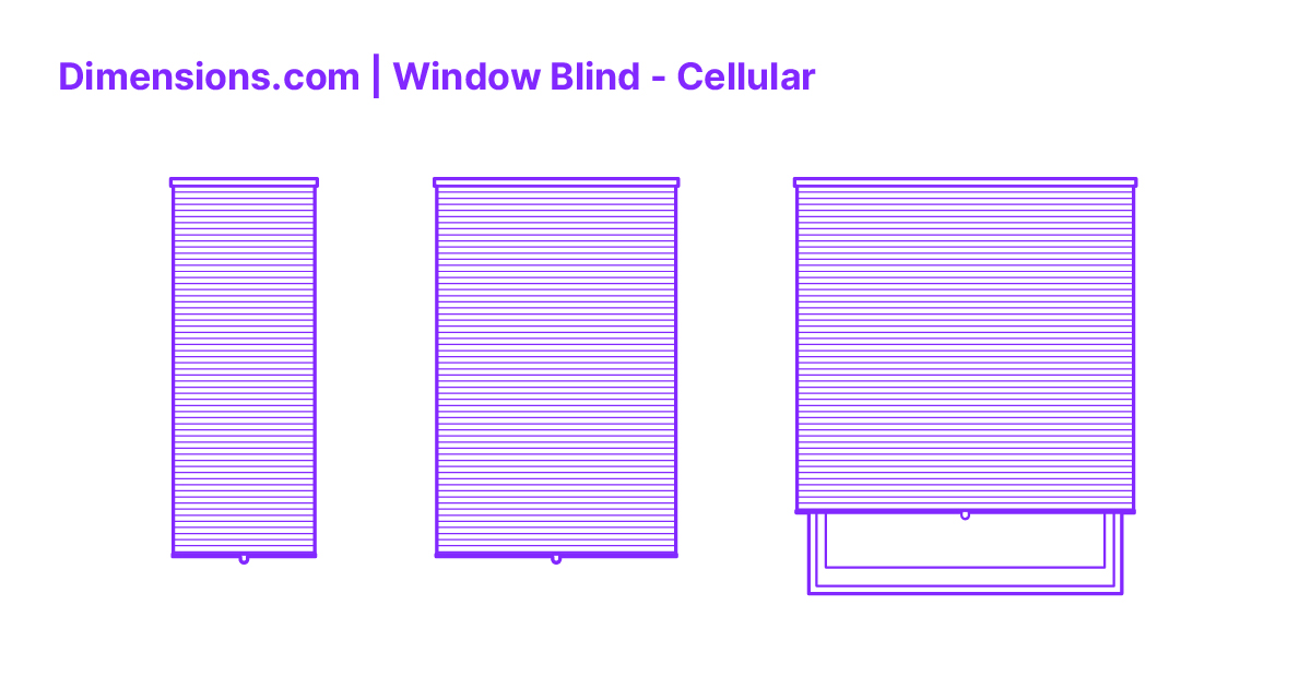 Window Blind - Cellular Dimensions & Drawings | Dimensions.com