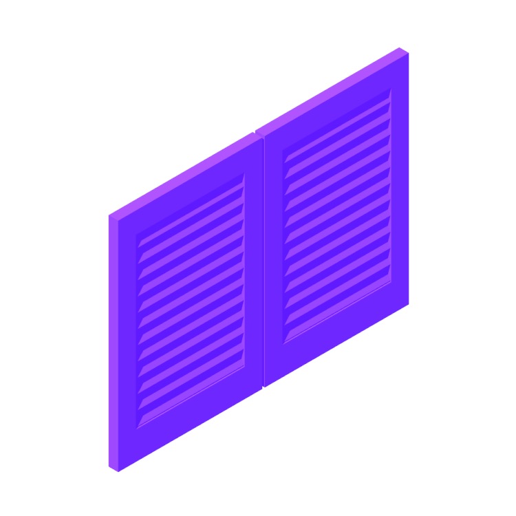 Window Shutters - Louvered Dimensions & Drawings | Dimensions.com