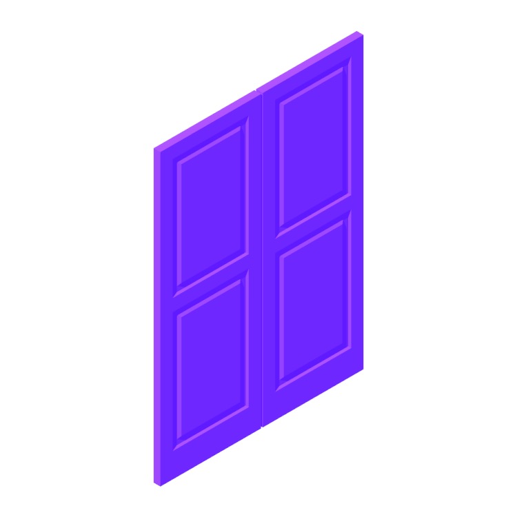 Window Shutters - Louvered Dimensions & Drawings | Dimensions.com