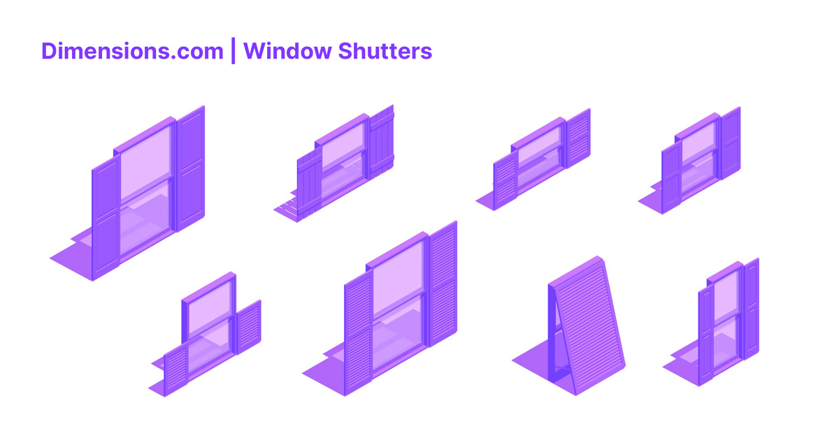 Window Shutters Dimensions & Drawings | Dimensions.com
