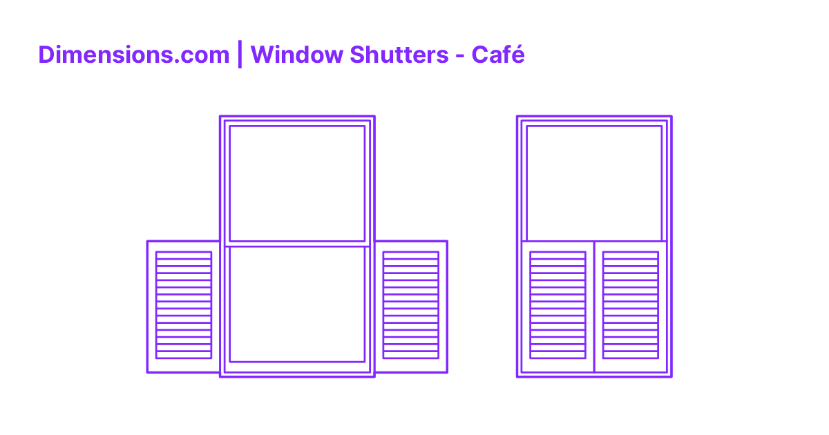 Window Shutters - Café Dimensions & Drawings | Dimensions.com