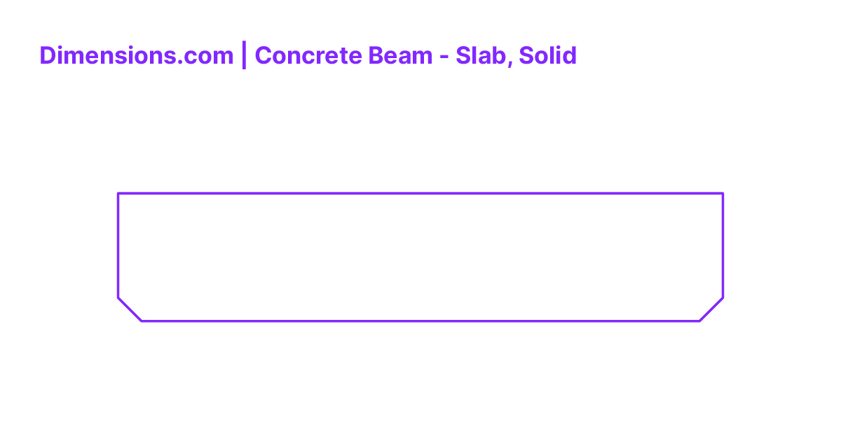 Concrete Beam - Slab, Solid Dimensions & Drawings | Dimensions.com
