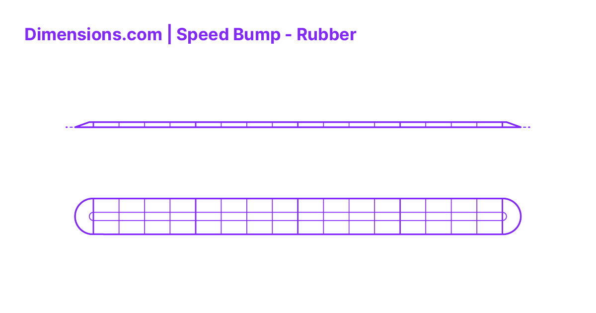 Speed Bump - Rubber Dimensions & Drawings | Dimensions.com