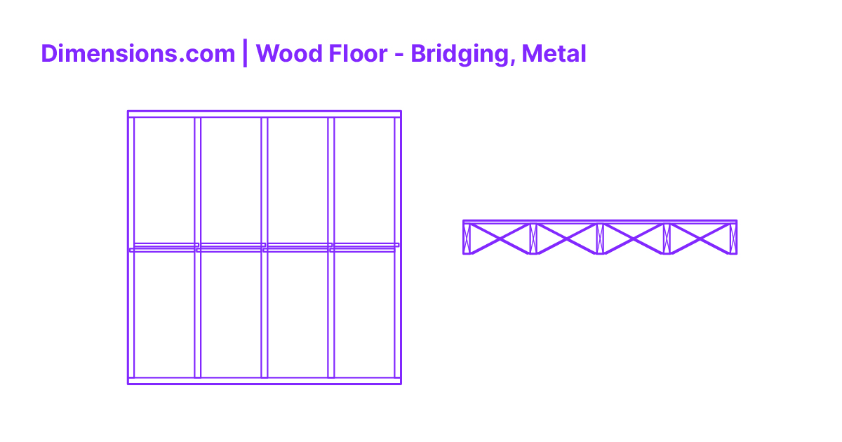 Wood Floor - Bridging, Metal Dimensions & Drawings | Dimensions.com