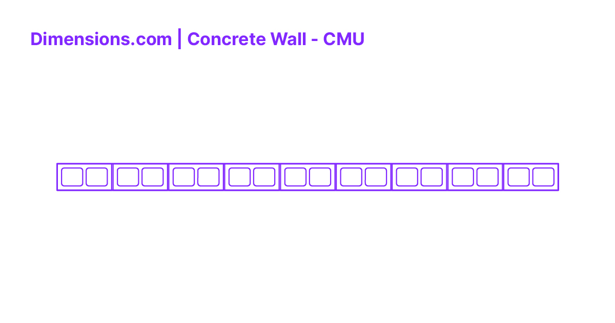 Concrete Wall - CMU Dimensions & Drawings | Dimensions.com