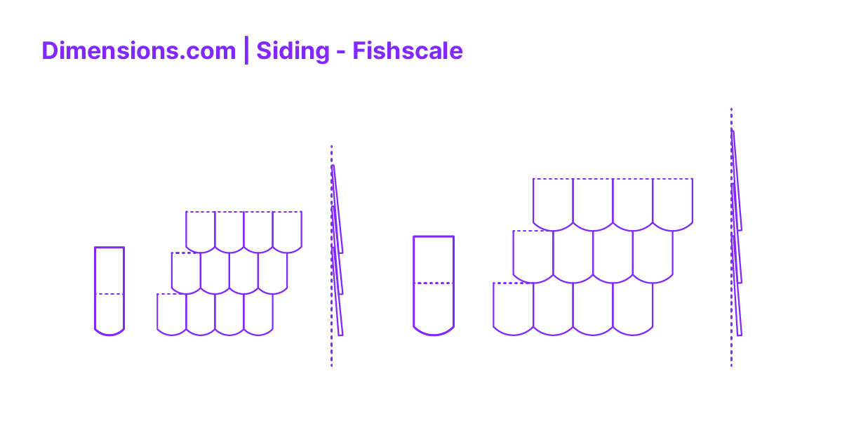 Siding - Fishscale Dimensions & Drawings | Dimensions.com