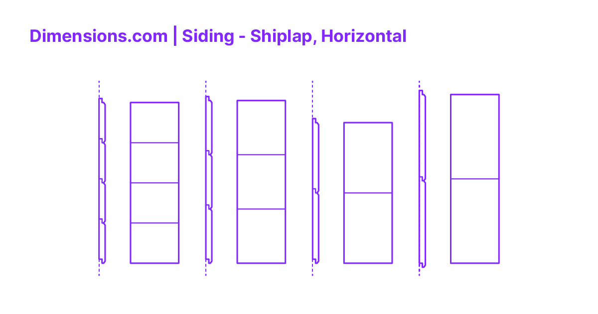 Siding - Shiplap, Horizontal Dimensions & Drawings | Dimensions.com