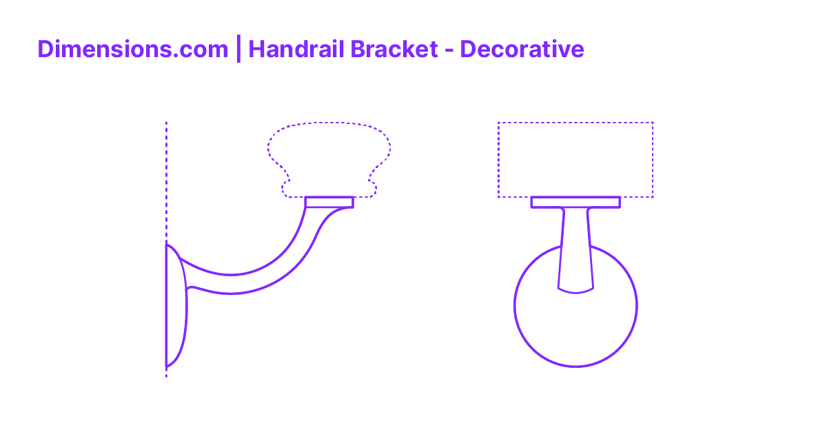 Handrail Bracket - Decorative Dimensions & Drawings | Dimensions.com