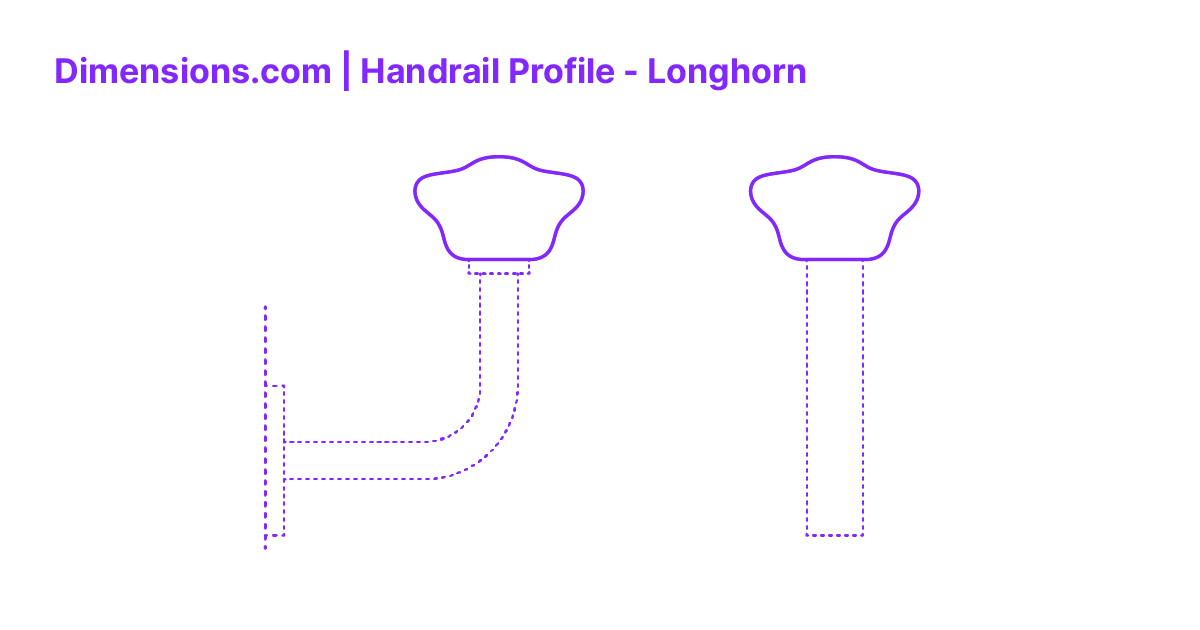 Handrail Profile - Longhorn Dimensions & Drawings | Dimensions.com