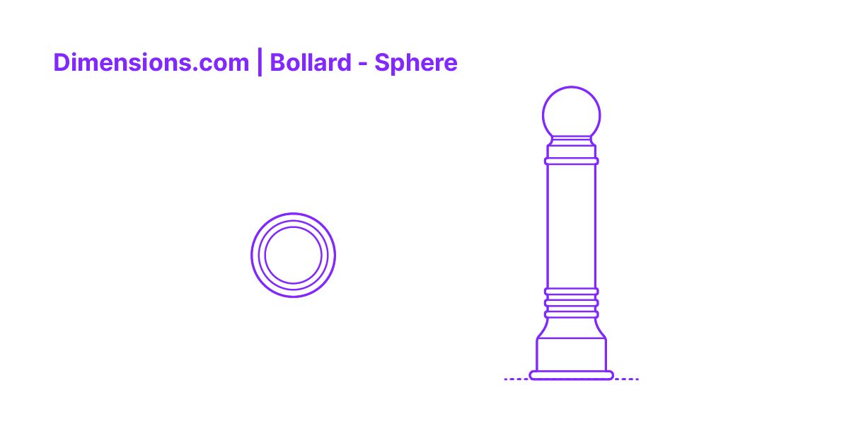 Bollard - Sphere Dimensions & Drawings | Dimensions.com