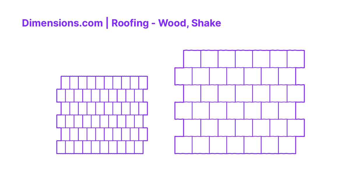 Roofing - Wood, Shake Dimensions & Drawings | Dimensions.com