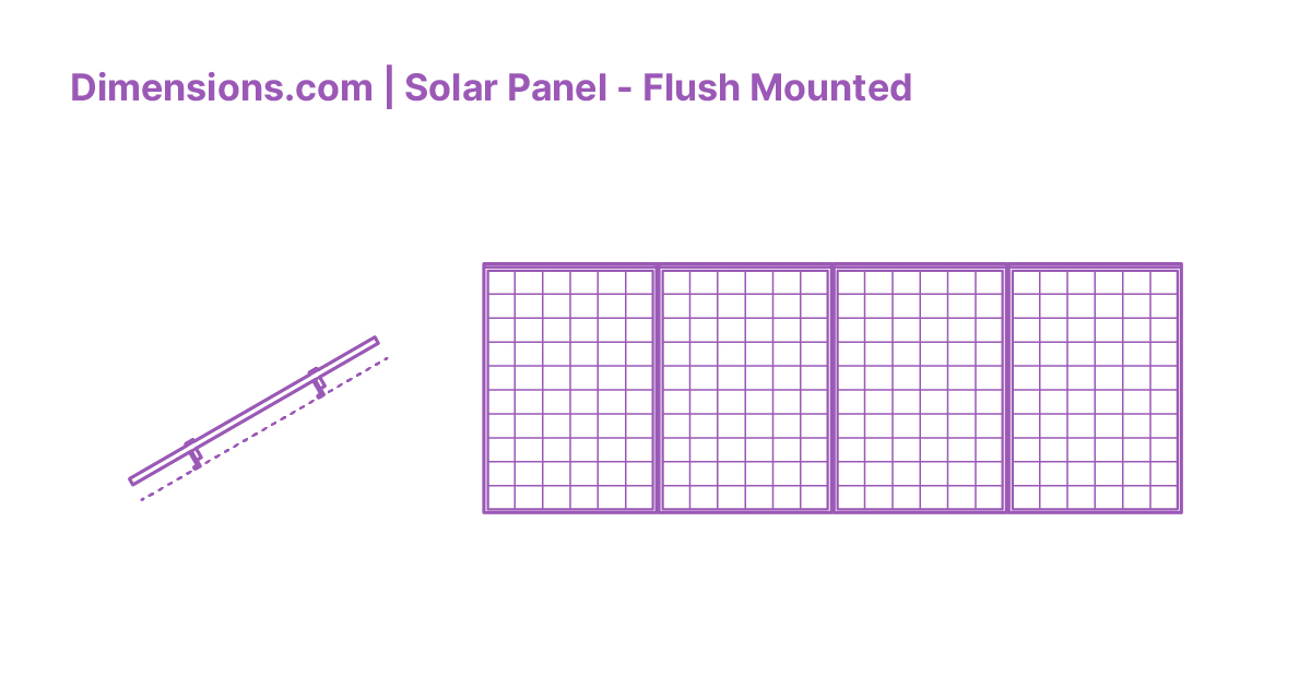 Solar Panel - Flush Mounted Dimensions & Drawings | Dimensions.com