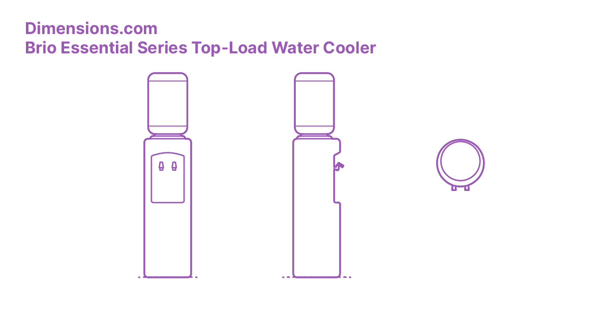 Brio Essential Series Top-Load Water Cooler Dimensions & Drawings ...