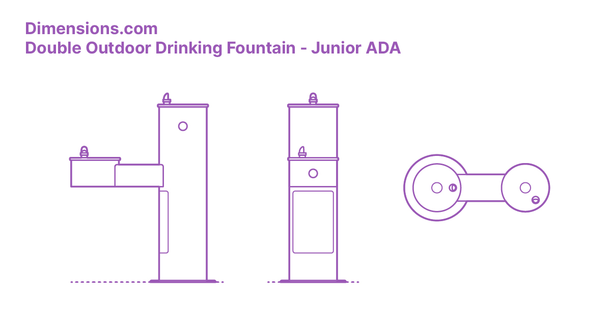 Willoughby Double Outdoor Drinking Fountain - Junior ADA Dimensions ...