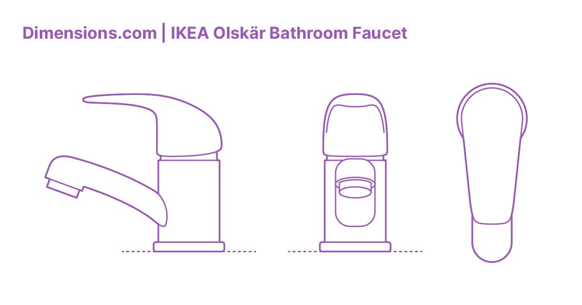 IKEA Olskär Bathroom Faucet Dimensions & Drawings | Dimensions.com
