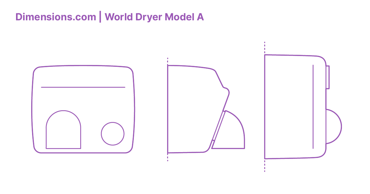 World Dryer Model A Dimensions & Drawings | Dimensions.com
