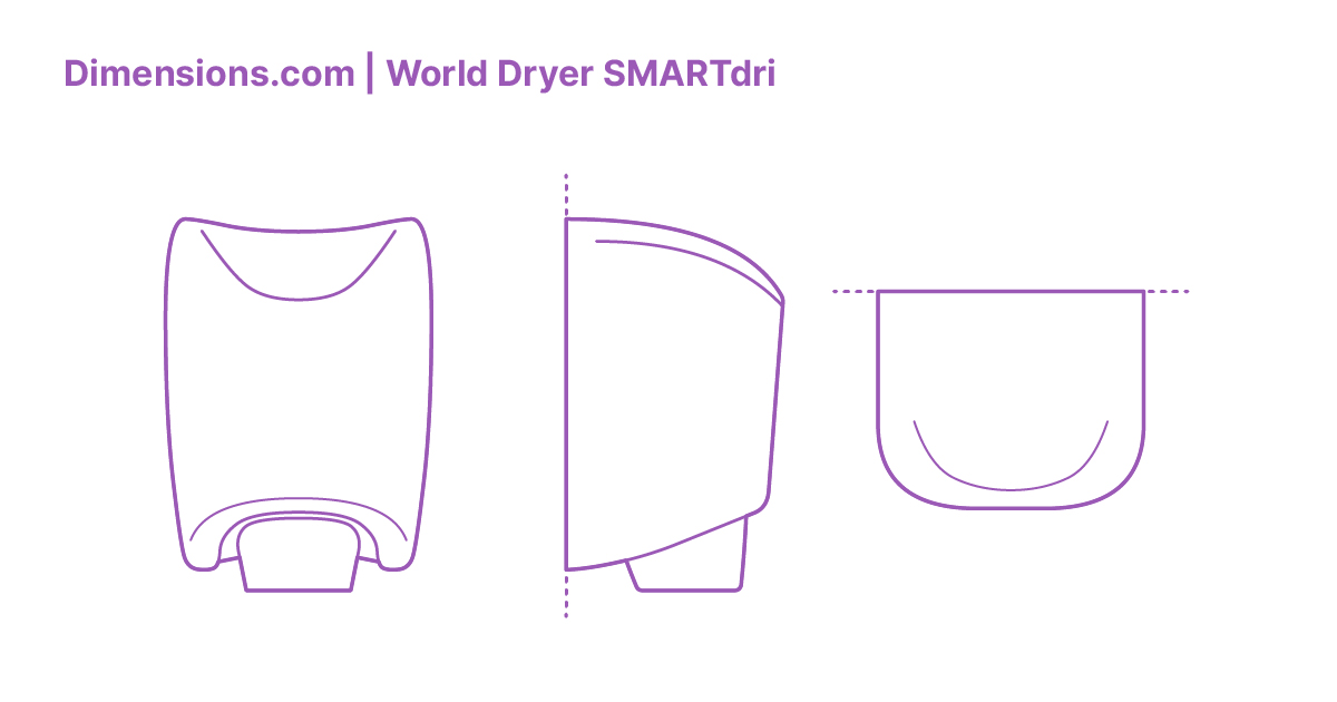 World Dryer SMARTdri Dimensions & Drawings | Dimensions.com