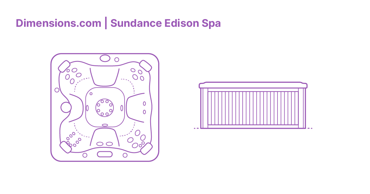Sundance Edison Spa Dimensions & Drawings | Dimensions.com