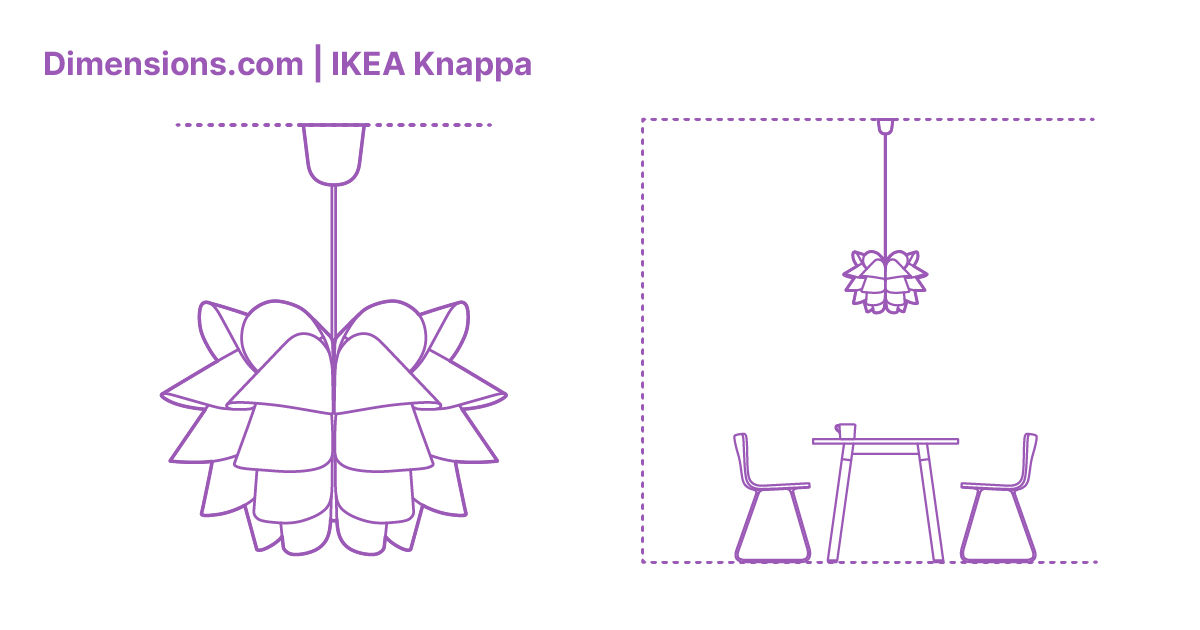 IKEA Knappa Pendant Lamp Dimensions & Drawings | Dimensions.com