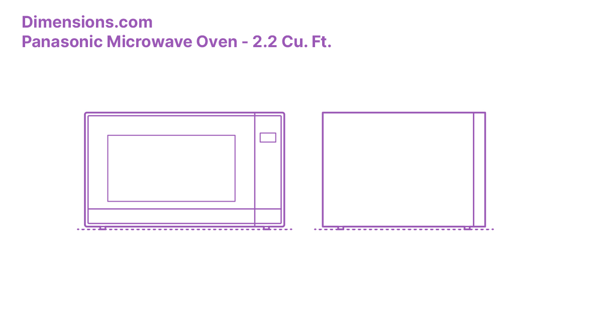 Panasonic Microwave Oven - 2.2 Cu. Ft. Dimensions & Drawings ...