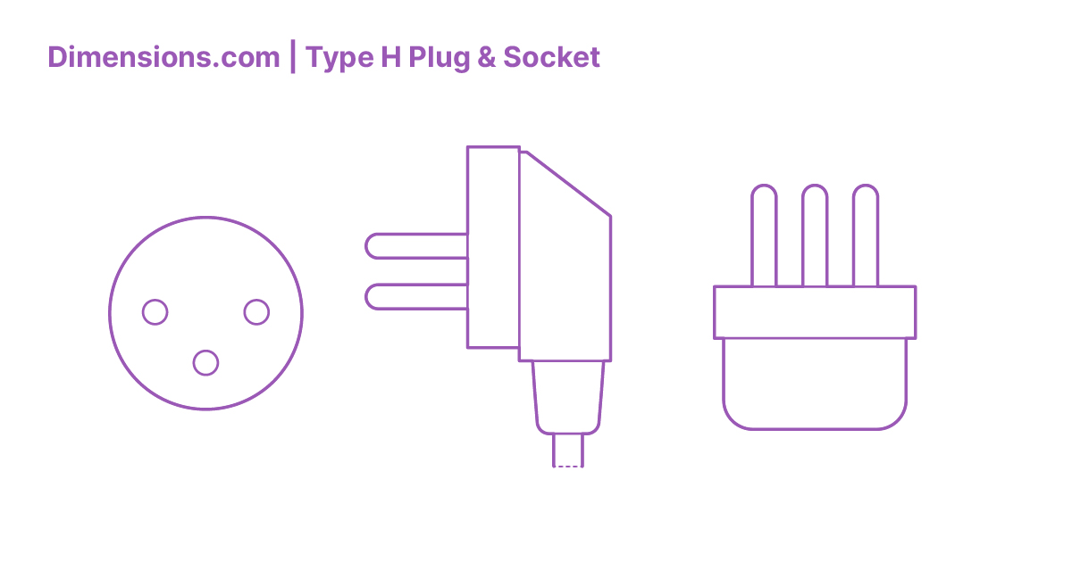 Type H Plug & Socket Dimensions & Drawings | Dimensions.com