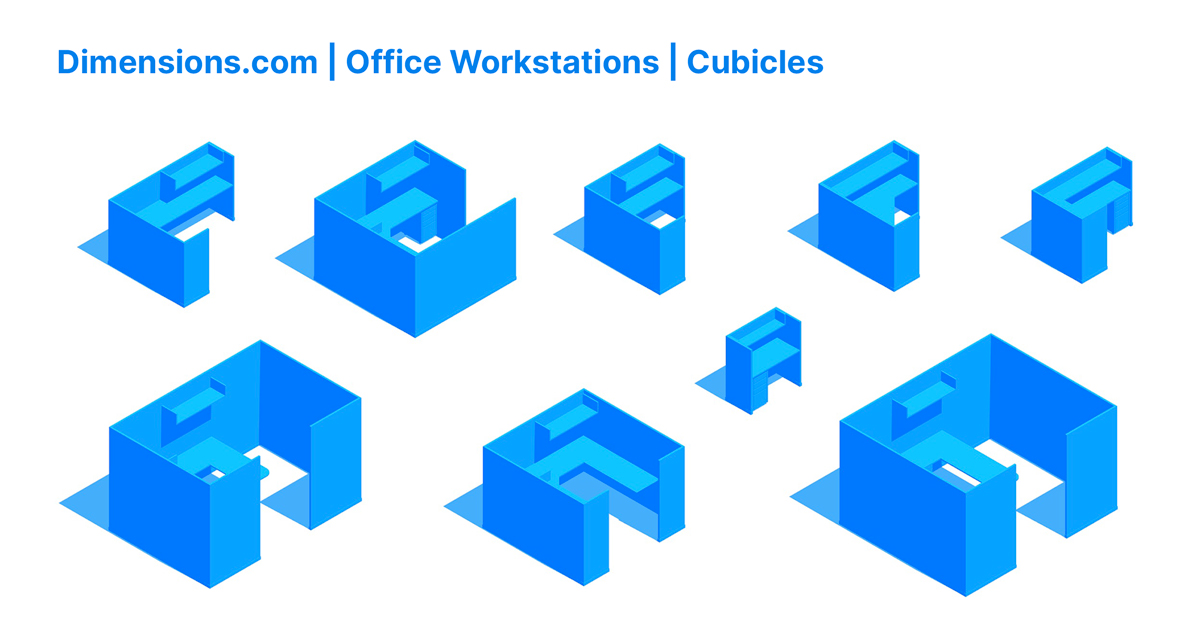 Office Workstations | Cubicles Dimensions & Drawings | Dimensions.com