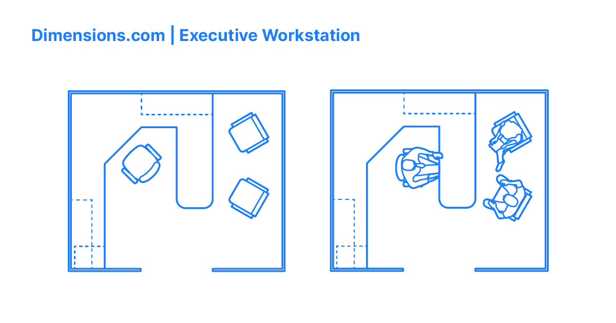 Executive Workstation | Cubicle Dimensions & Drawings | Dimensions.com