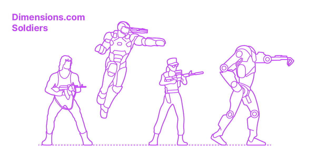 Soldiers Dimensions & Drawings | Dimensions.com