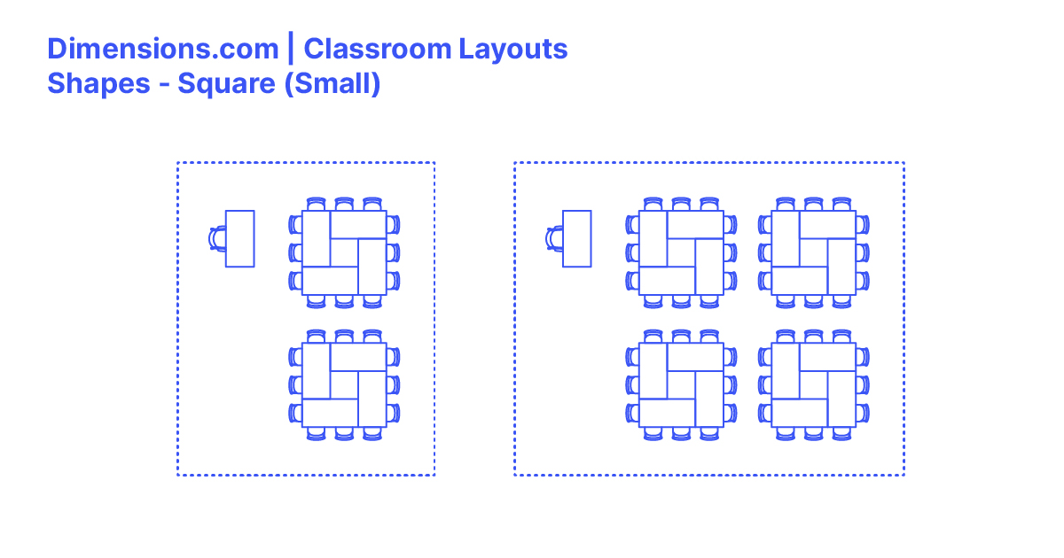 Classroom - Shapes - Square (Small) Dimensions & Drawings | Dimensions.com