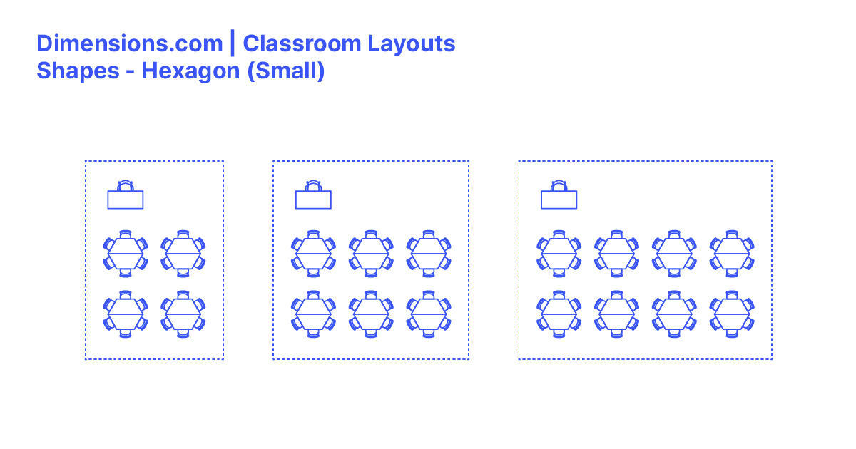 Classroom - Shapes - Hexagon (Small) Dimensions & Drawings | Dimensions.com