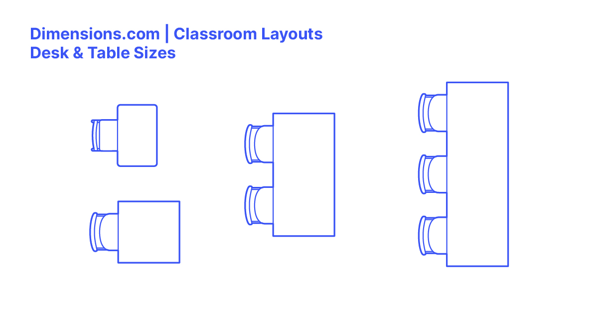 Classroom Layout Desk & Table Sizes Dimensions & Drawings | Dimensions.com
