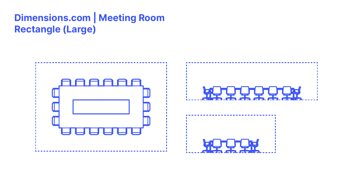 Meeting Room - Rectangle (Large) Dimensions & Drawings | Dimensions.com
