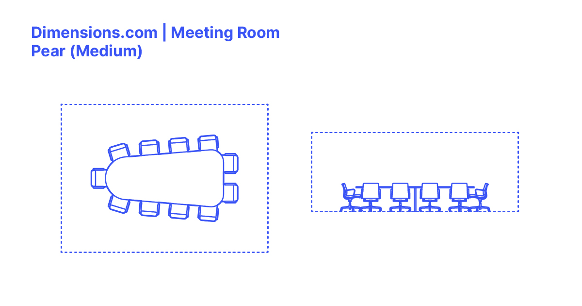 Meeting Room - Pear (Medium) Dimensions & Drawings | Dimensions.com