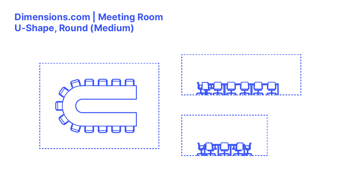 Meeting Room - U-Shape, Round (Medium) Dimensions & Drawings ...