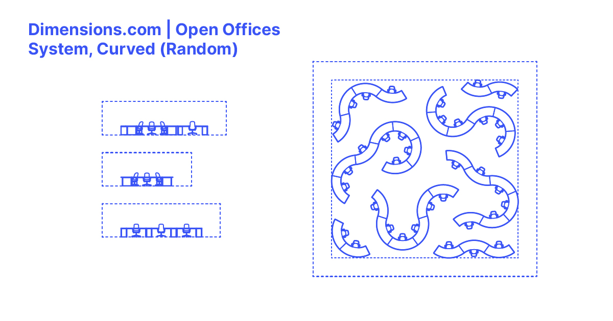 Open Office - System, Curved (Random) Dimensions & Drawings ...